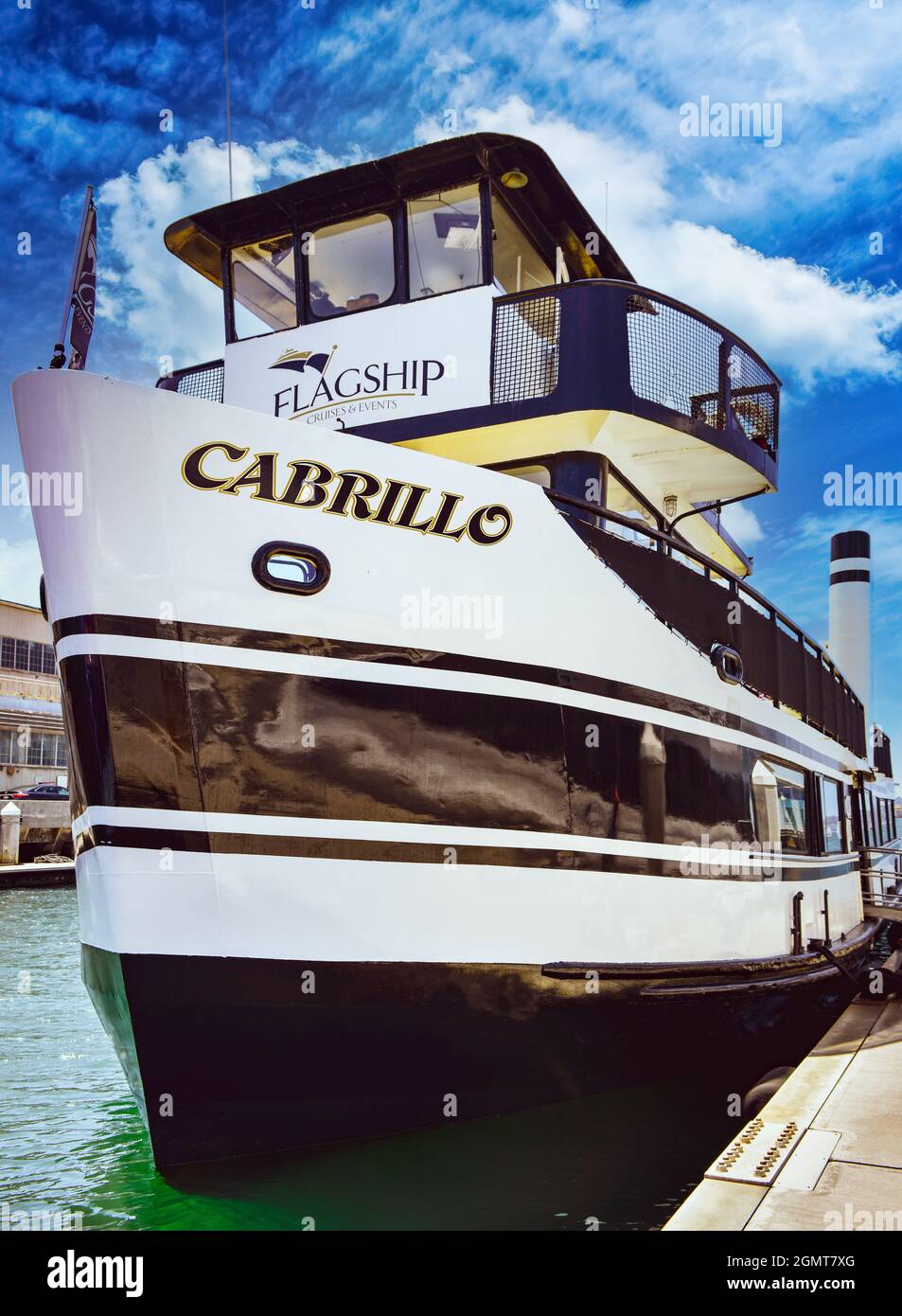 The "Cabrillo" ferry boat awaits tourists and commuters from San Diego ...