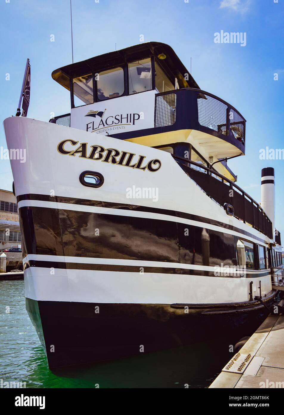 The "Cabrillo" ferry boat awaits tourists and commuters from San Diego ...