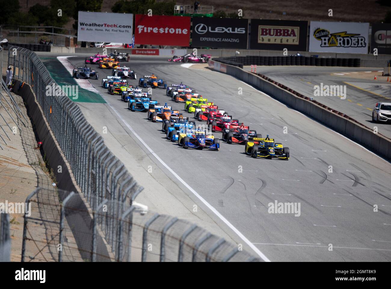 September 19 2021 Monterey, CA, U.S.A. Indys cars rolling to the ...
