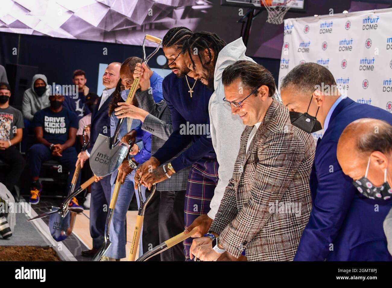 Los Angeles Clippers owner Steve Ballmer, Intuit CEO Sasan Goodarzi ...