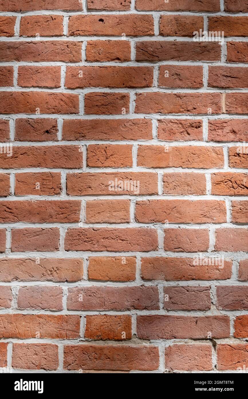 Fragment of a 18th century brick wall. Vintage bricks. Old wall Stock ...