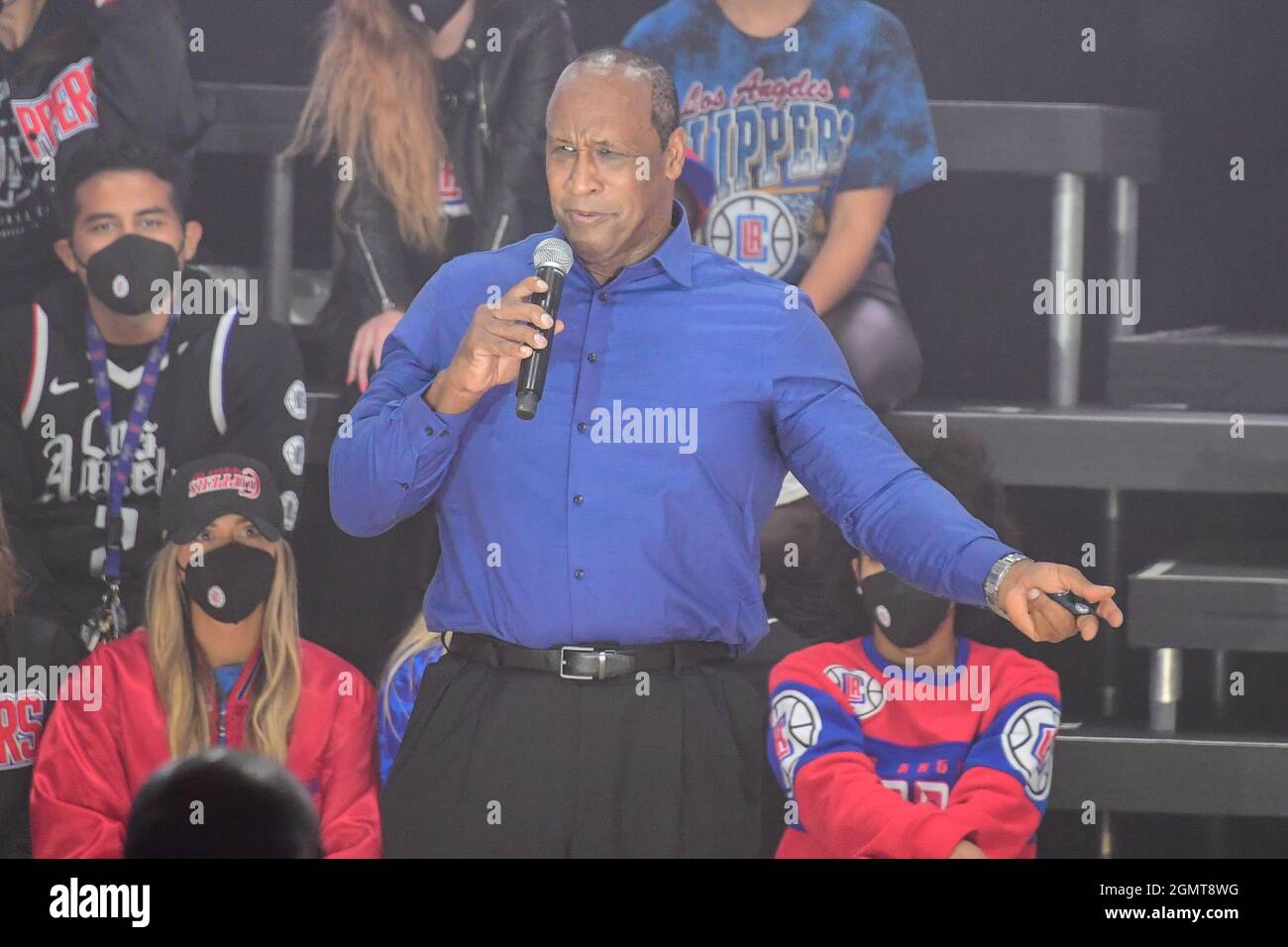 Mayor of Inglewood James T. Butts speaks during a groundbreaking ...
