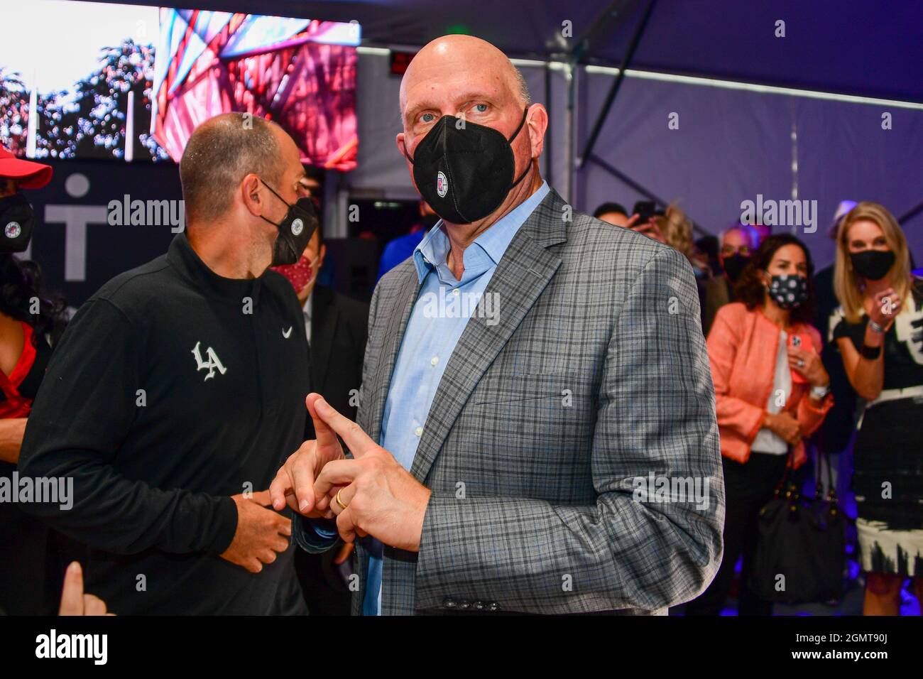Los Angeles Clippers owner Steve Ballmer during a groundbreaking ...