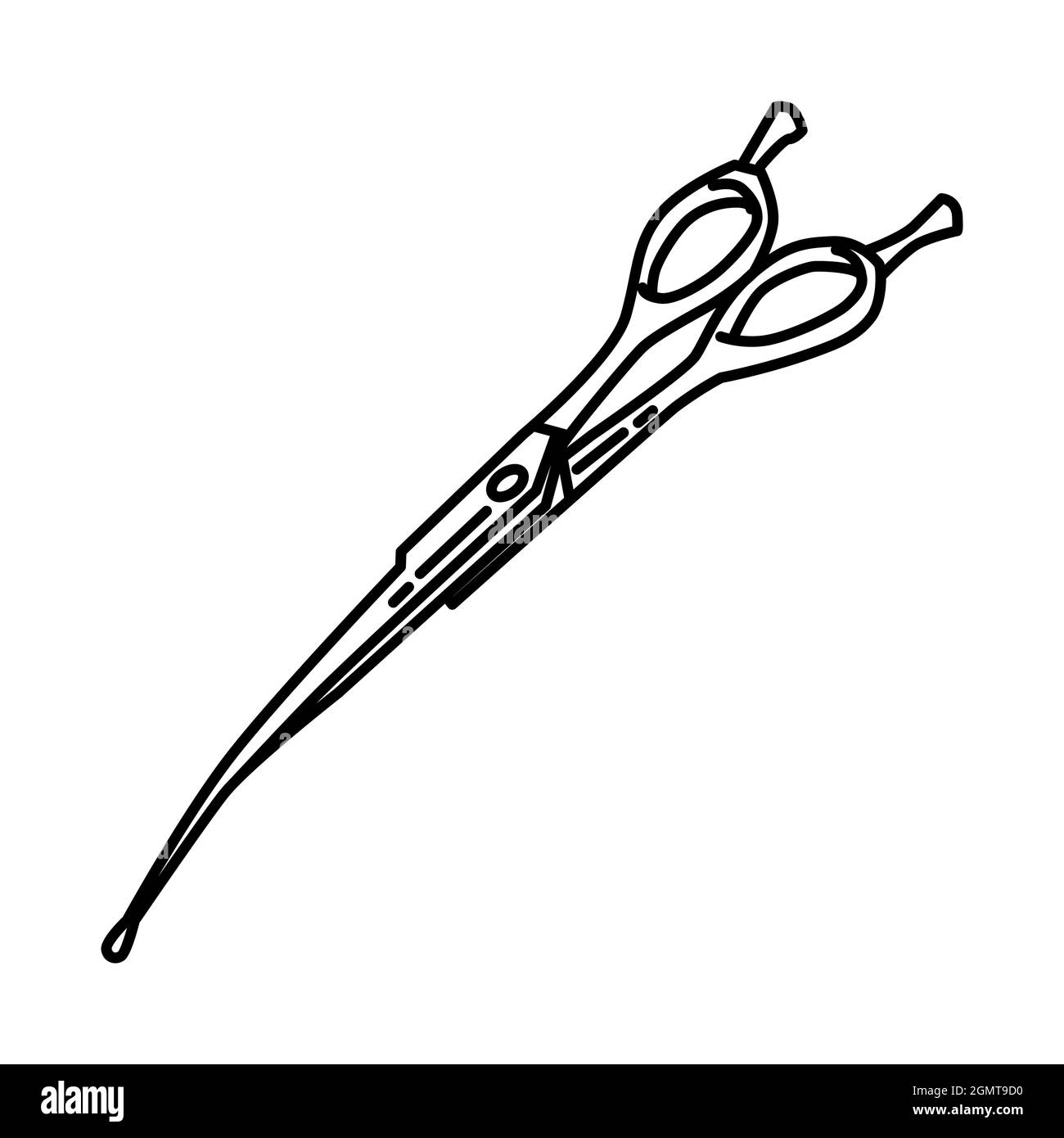 Scissors for Dog for Pet Grooming Tools Hand Drawn Icon Set Vector ...