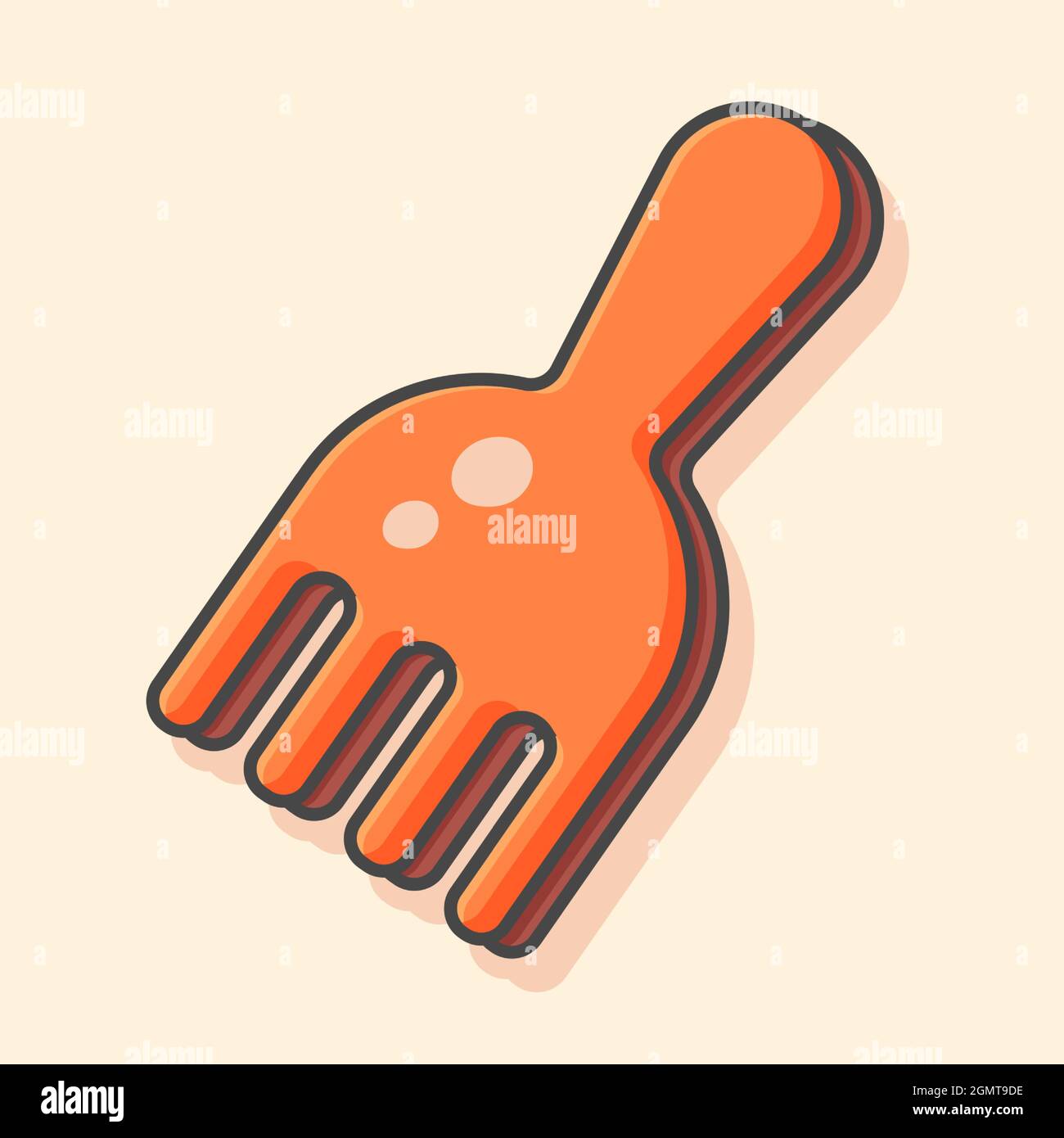 hair comb isolated cartoon vector illustration in flat style Stock ...