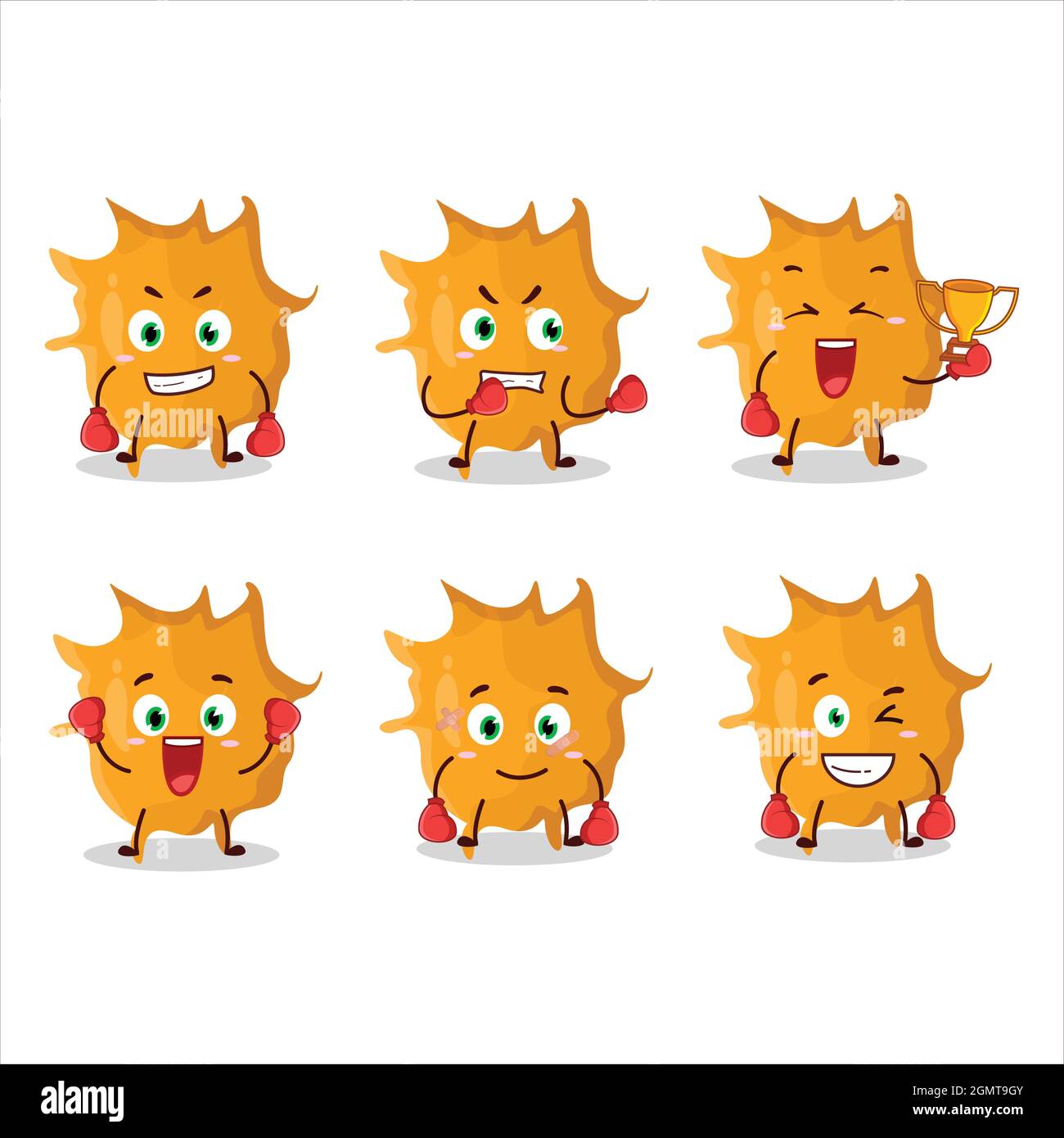 A sporty virus germ boxing athlete cartoon mascot design. Vector ...