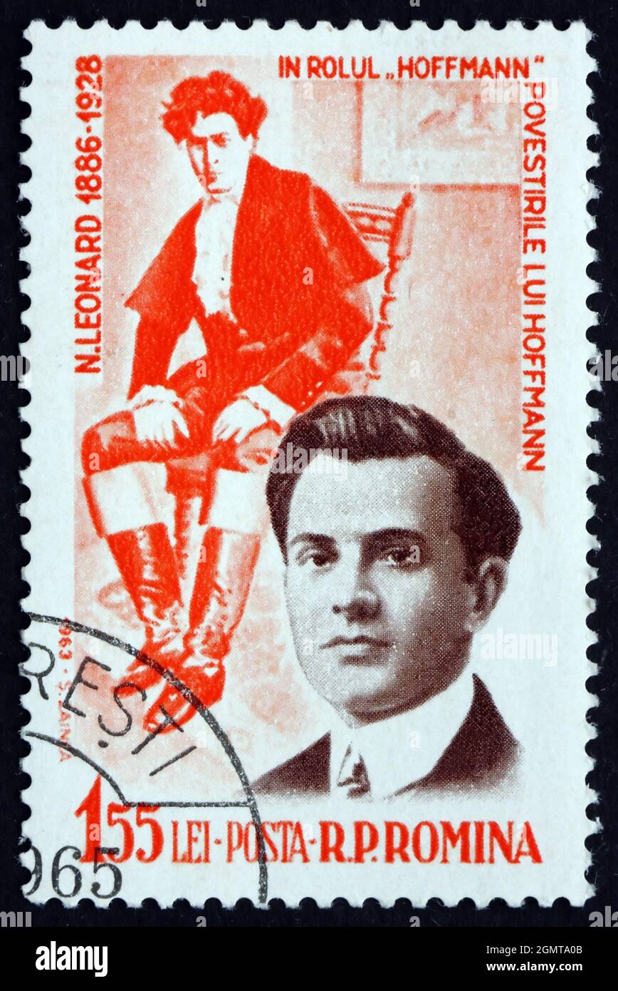 ROMANIA - CIRCA 1964: a stamp printed in the Romania shows Nicolae ...