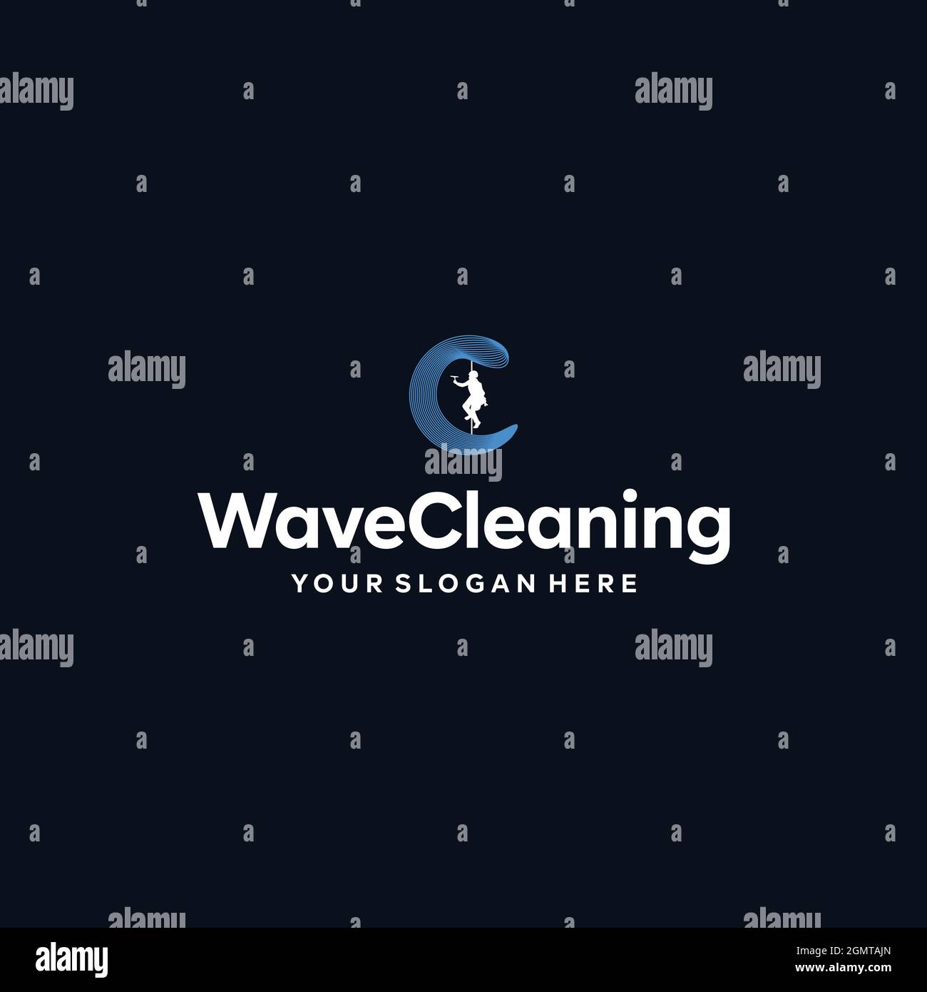 modern lettermark initial C cleaning logo design Stock Vector Image ...