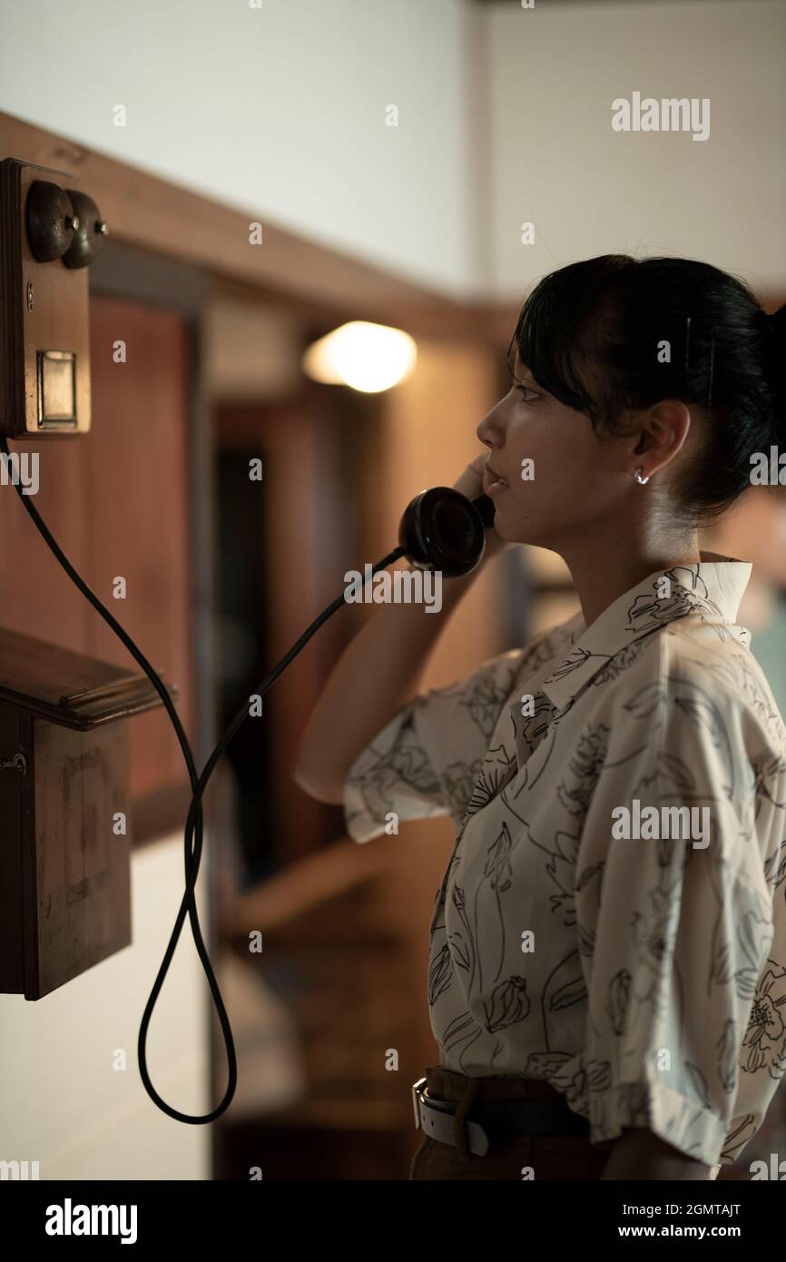 Traditional Japanese House - Delville Wall Telephone Stock Photo - Alamy