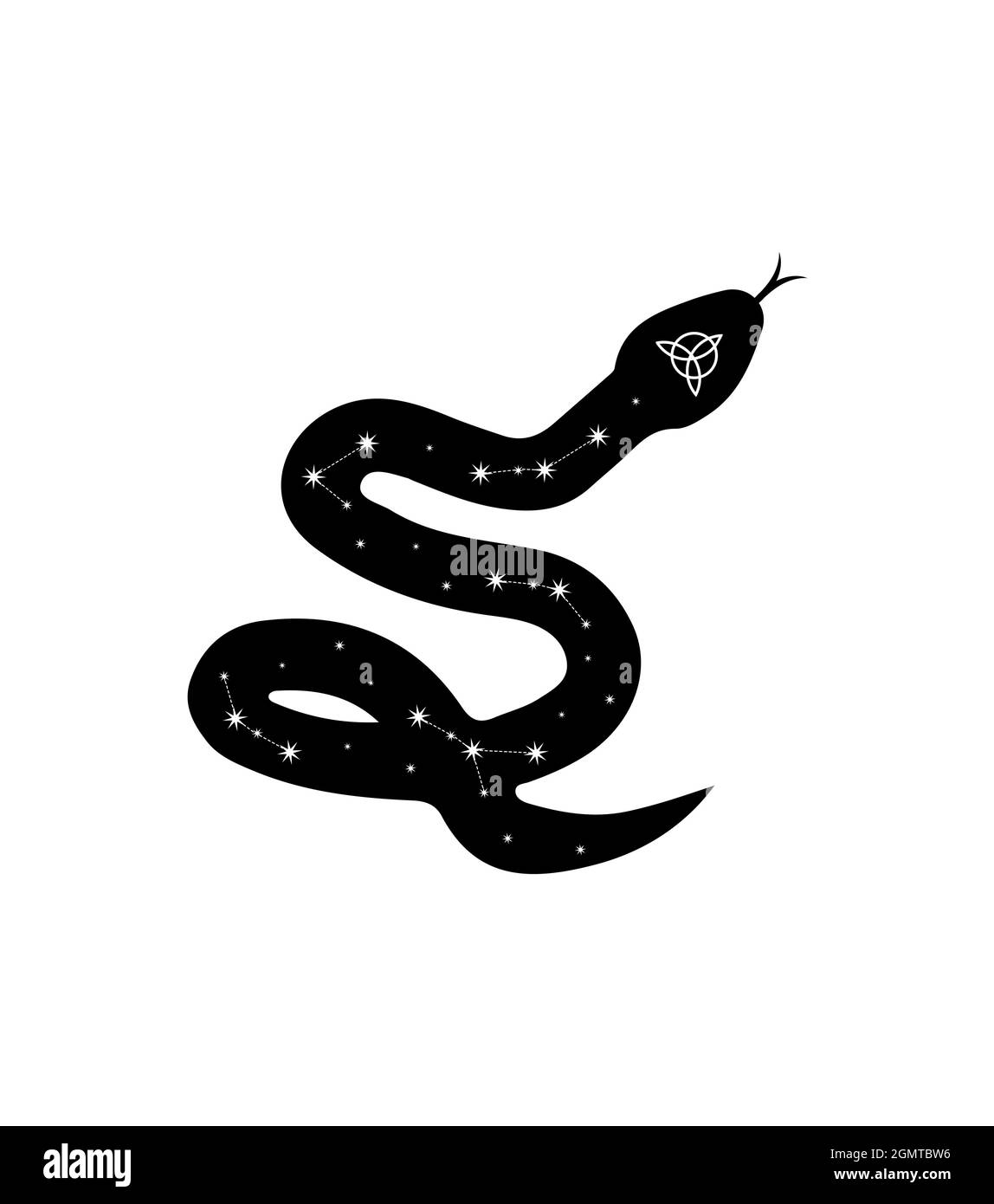 Minimalist snake drawing Cut Out Stock Images & Pictures - Alamy