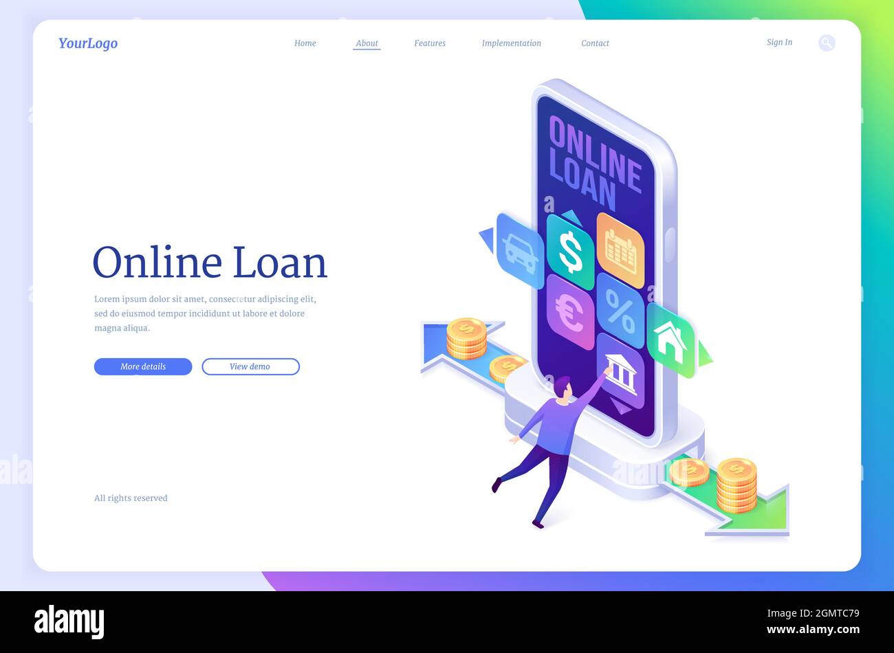 Digital lending Stock Vector Images - Alamy