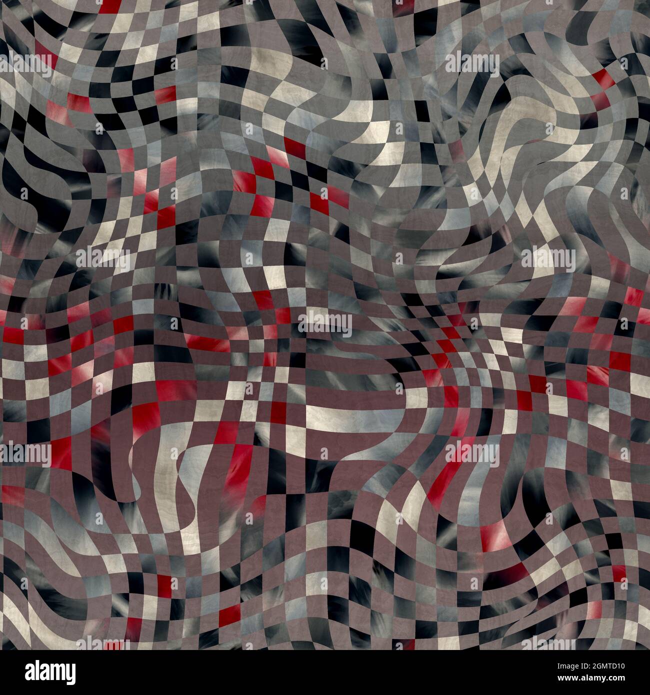 Seamless abstract wavy distorted check pattern for print Stock Photo ...