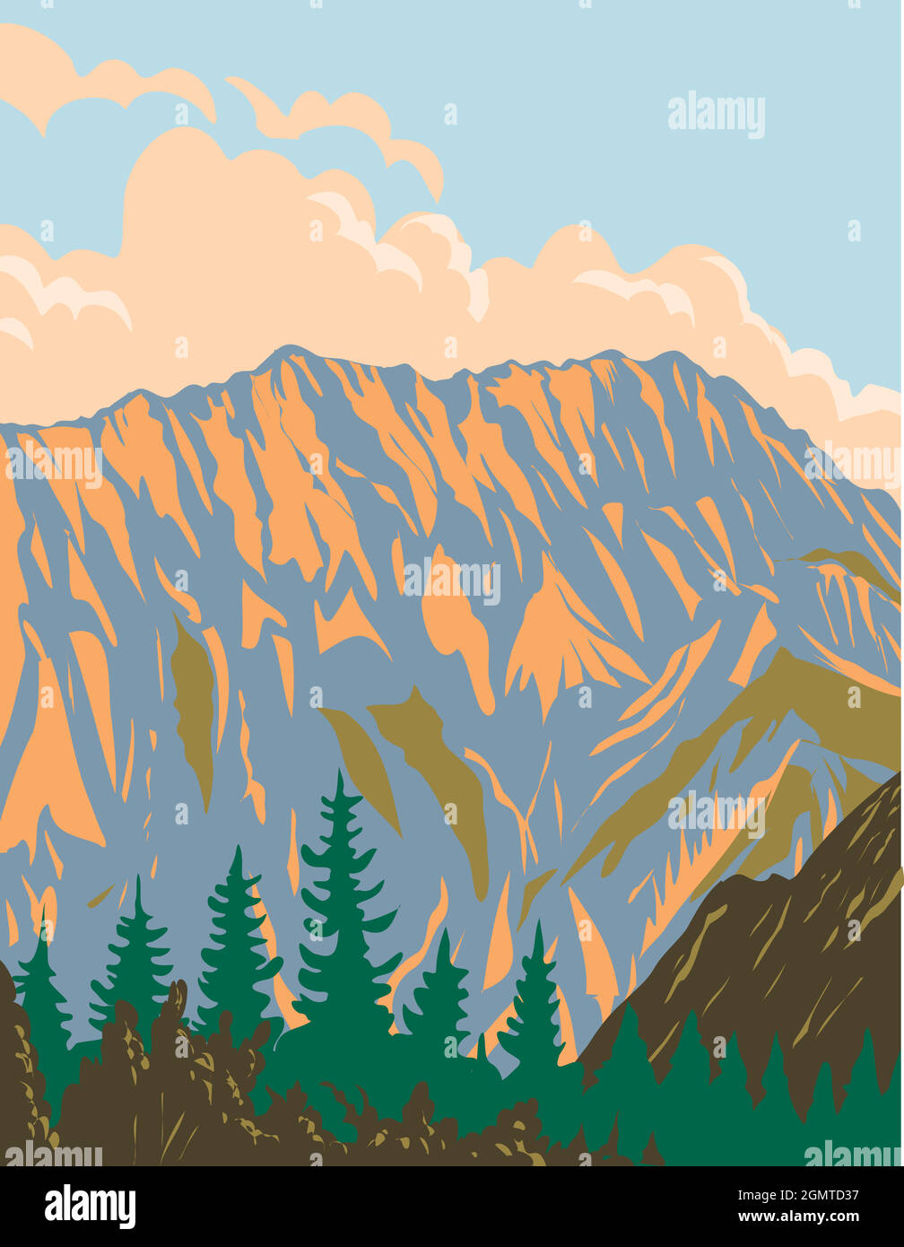 Styrian limestone alps Stock Vector Images - Alamy