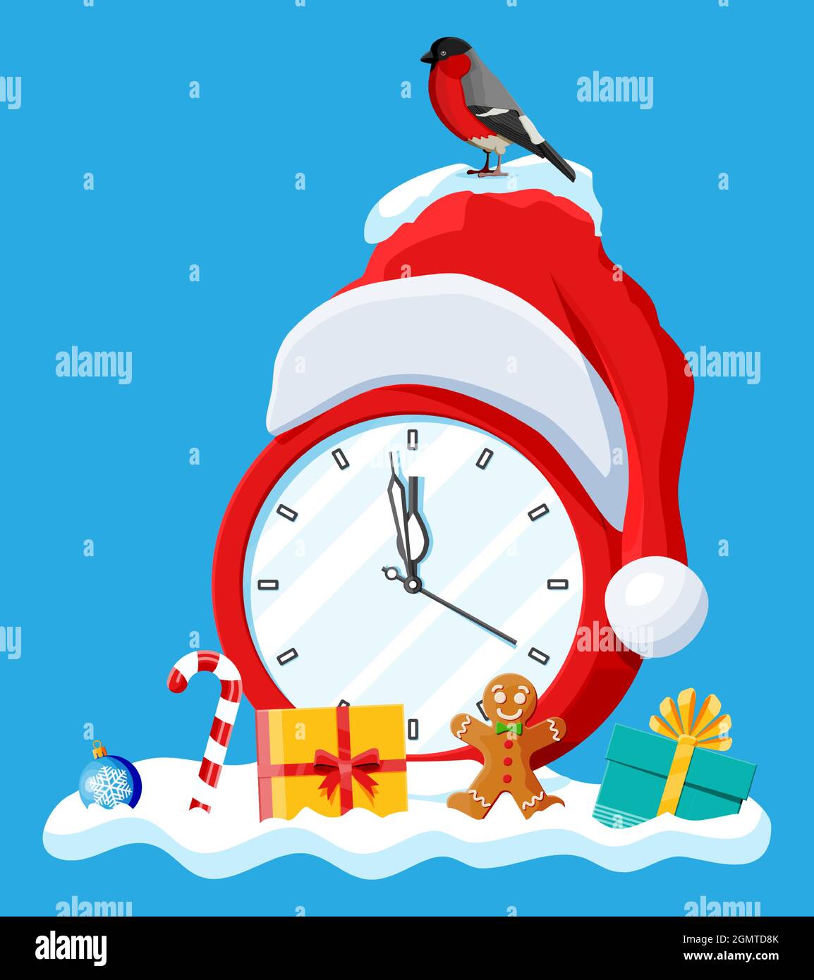 Red santa hat candy Stock Vector Images - Alamy