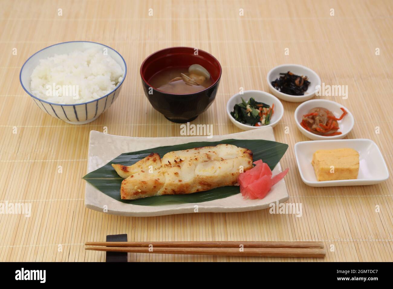 Grilled Flatfish Marinated with Miso, Japanese Food Stock Photo - Alamy