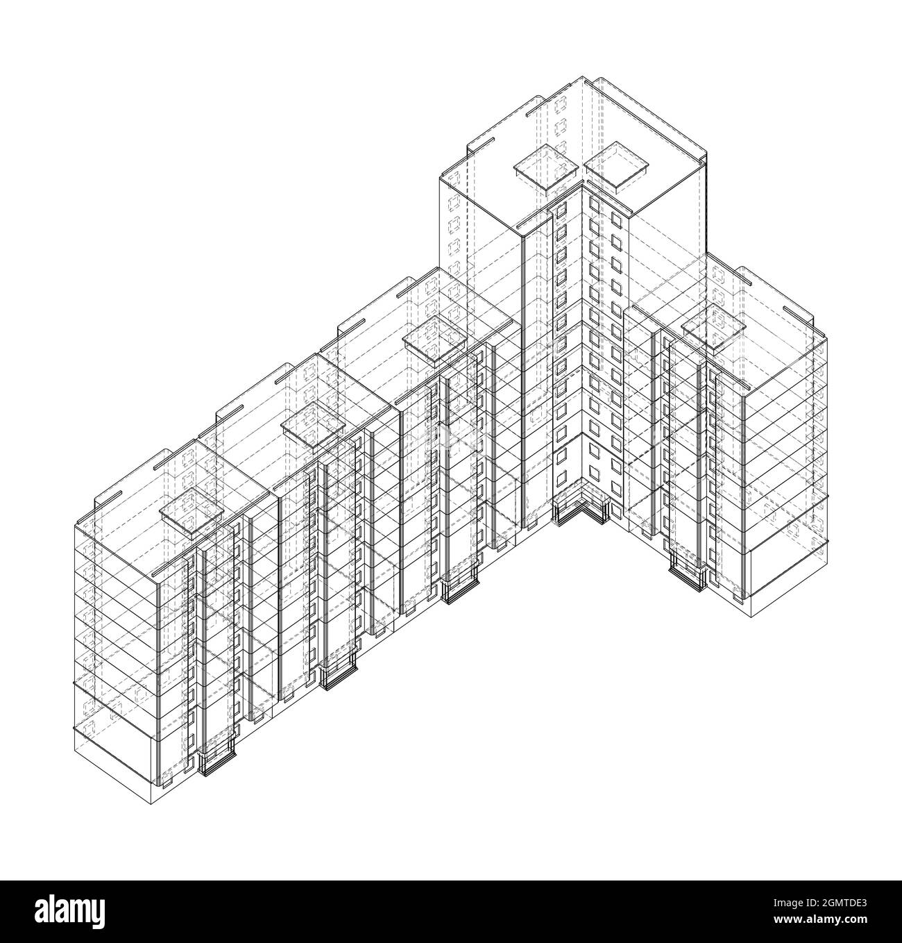 Vector multi-storey residential building Stock Vector Image & Art - Alamy