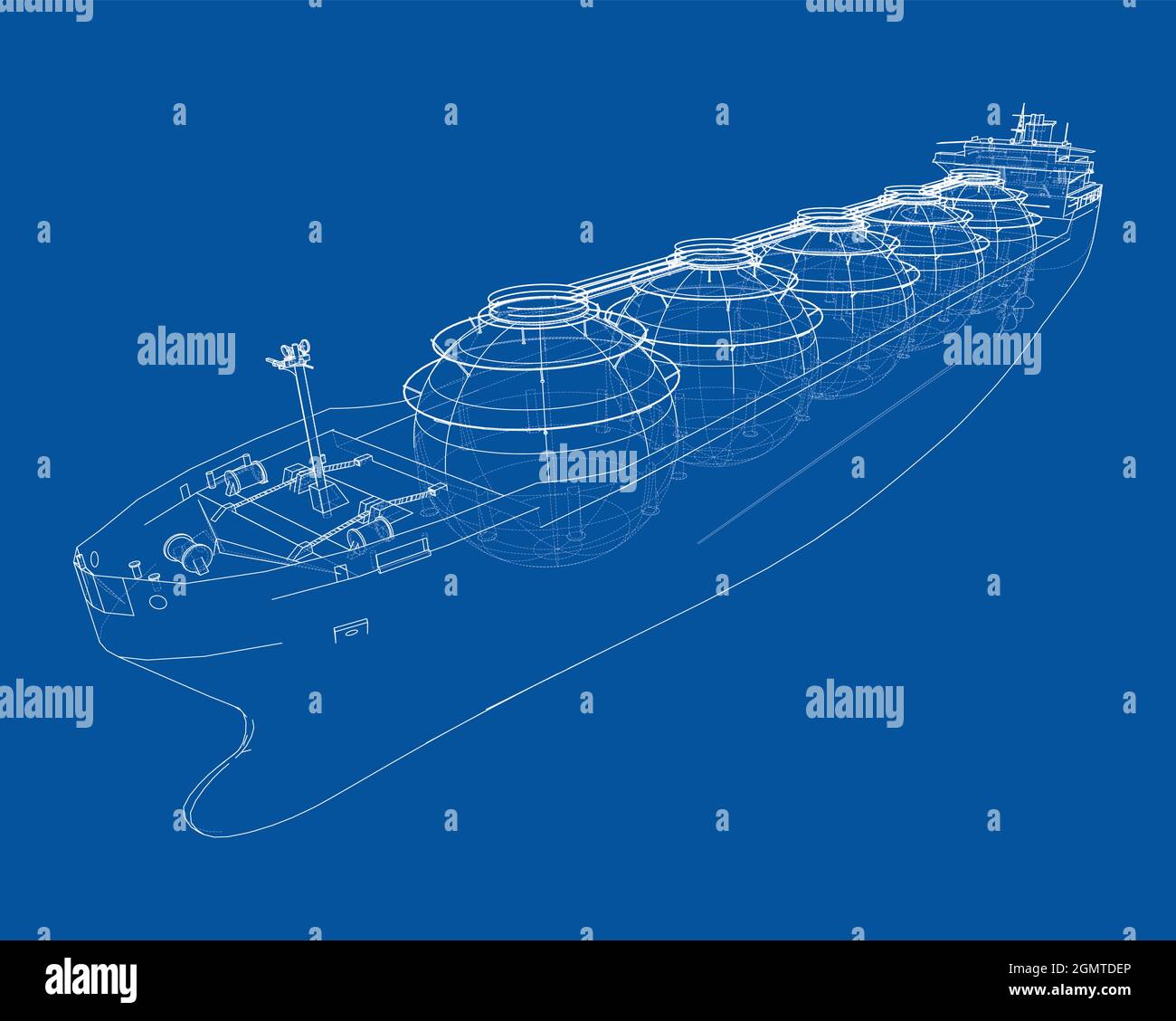 Large gas tanker or LNG carrier. Vector Stock Vector Image & Art - Alamy