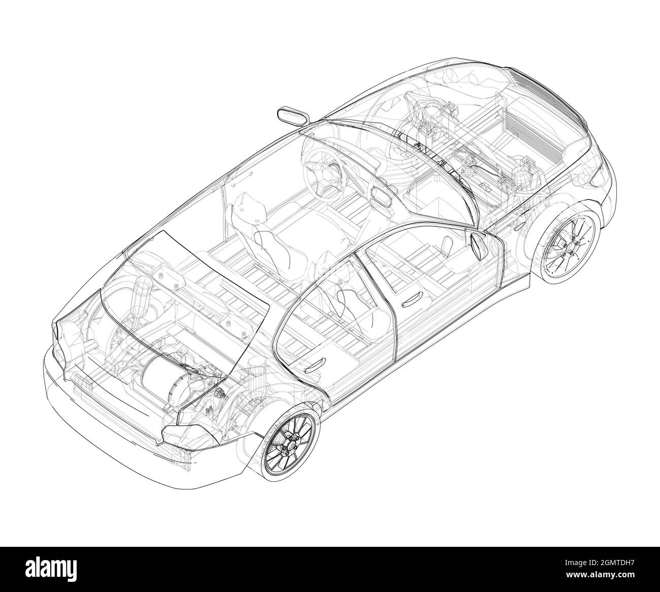 Electric Vehicle Sketch. Vector Stock Vector Image & Art - Alamy