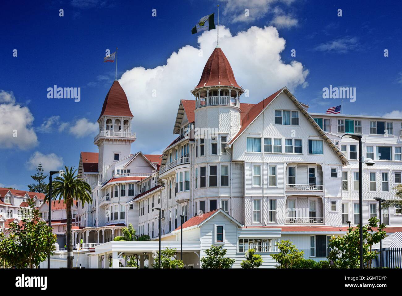 Architectural details of the historic Hotel del Coronado, a stunning ...