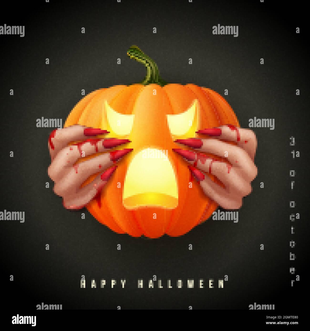Bloody hand Stock Vector Images - Alamy