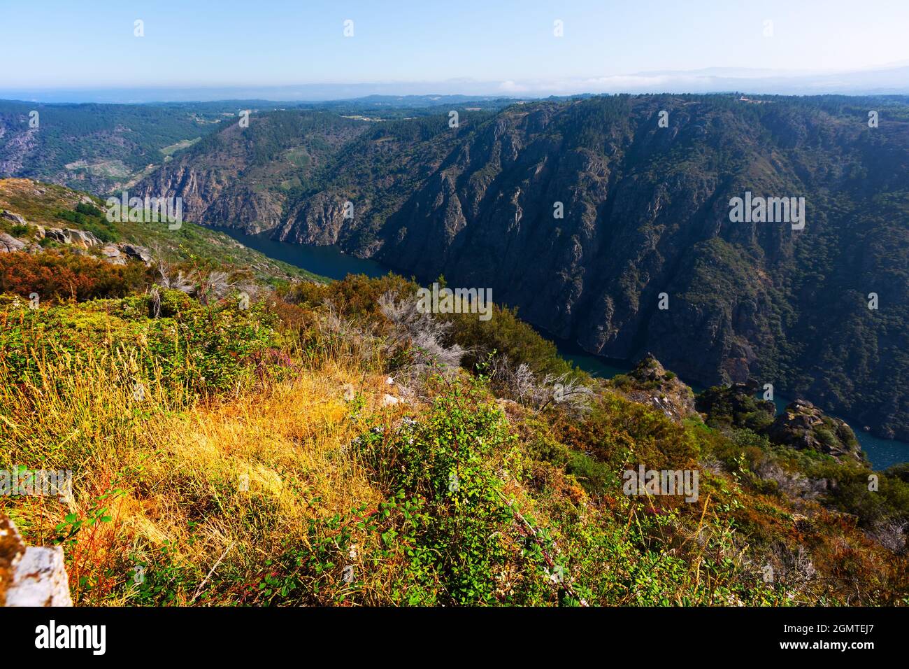 Rocky landscape with river in galicia hi-res stock photography and ...