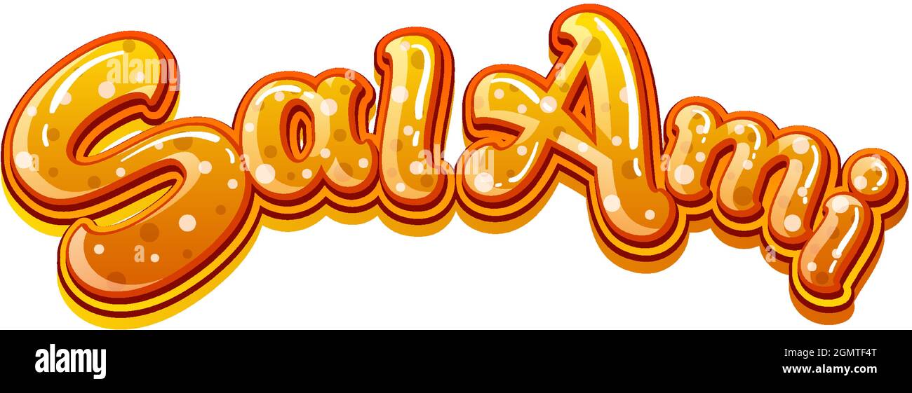 Salami logo text design illustration Stock Vector Image & Art - Alamy