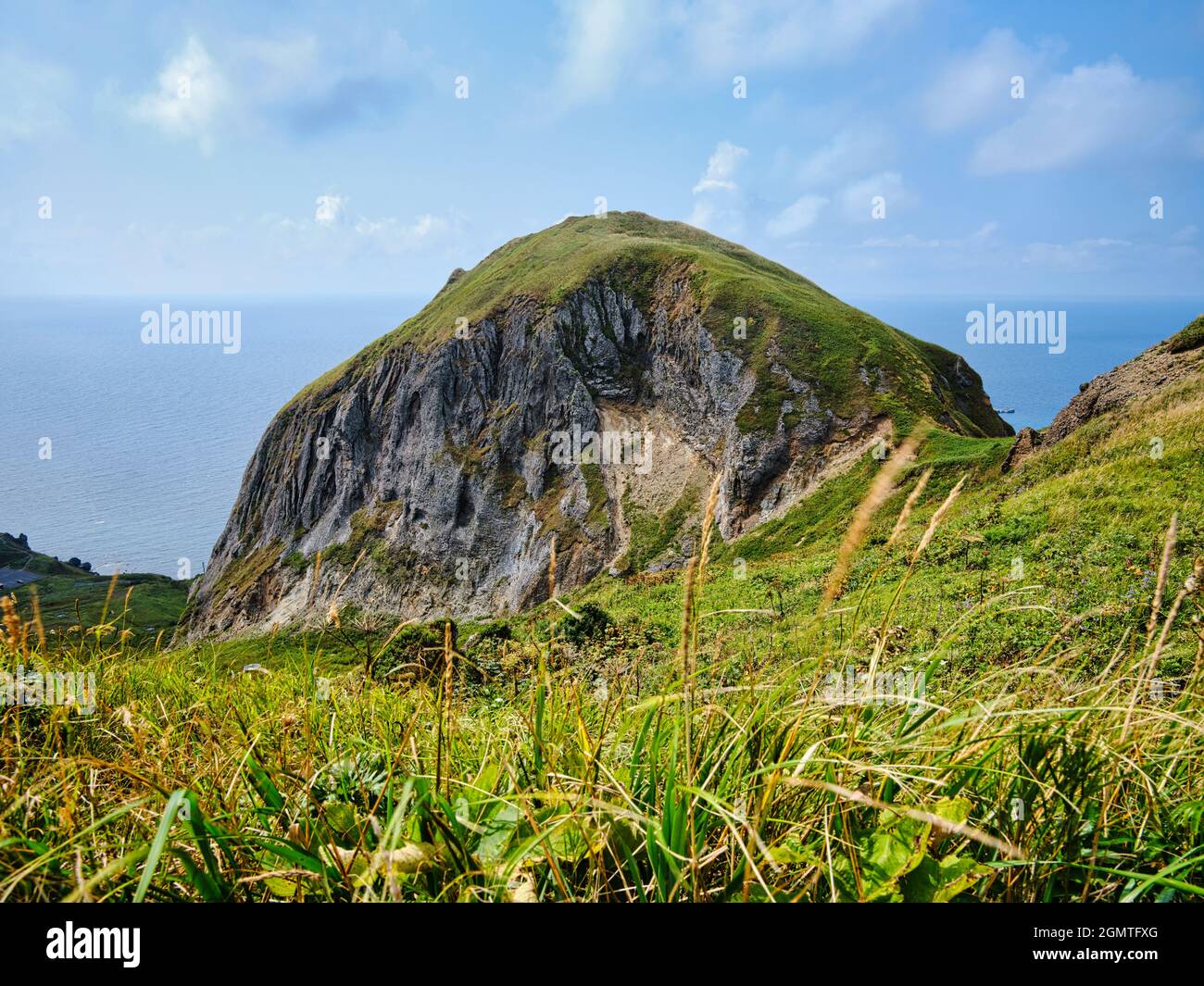 Landscape near Momo-iwa (Peach Rock) in Rebun Island, Hokkaido, Japan ...