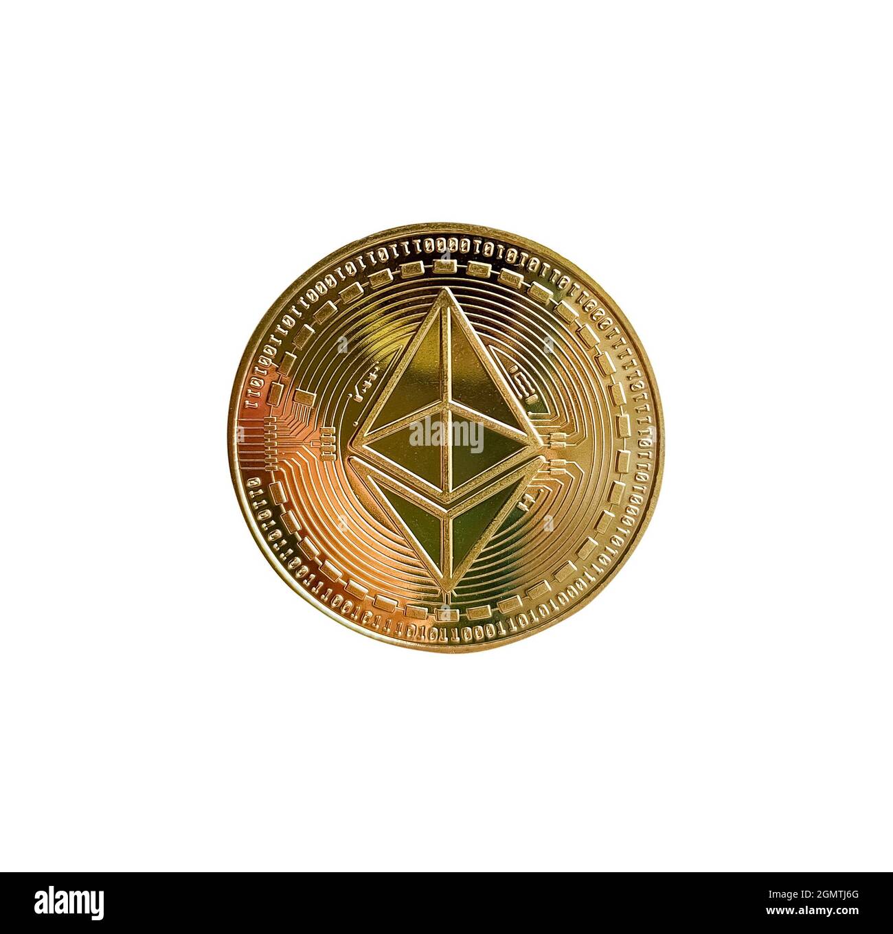 Etherium coin isolated on white background Stock Photo - Alamy Etherium coin isolated on white background Stock Photo - Alamy