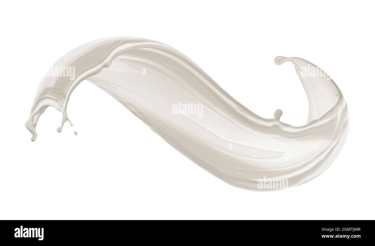 Milk splash isolated on white background Stock Photo - Alamy