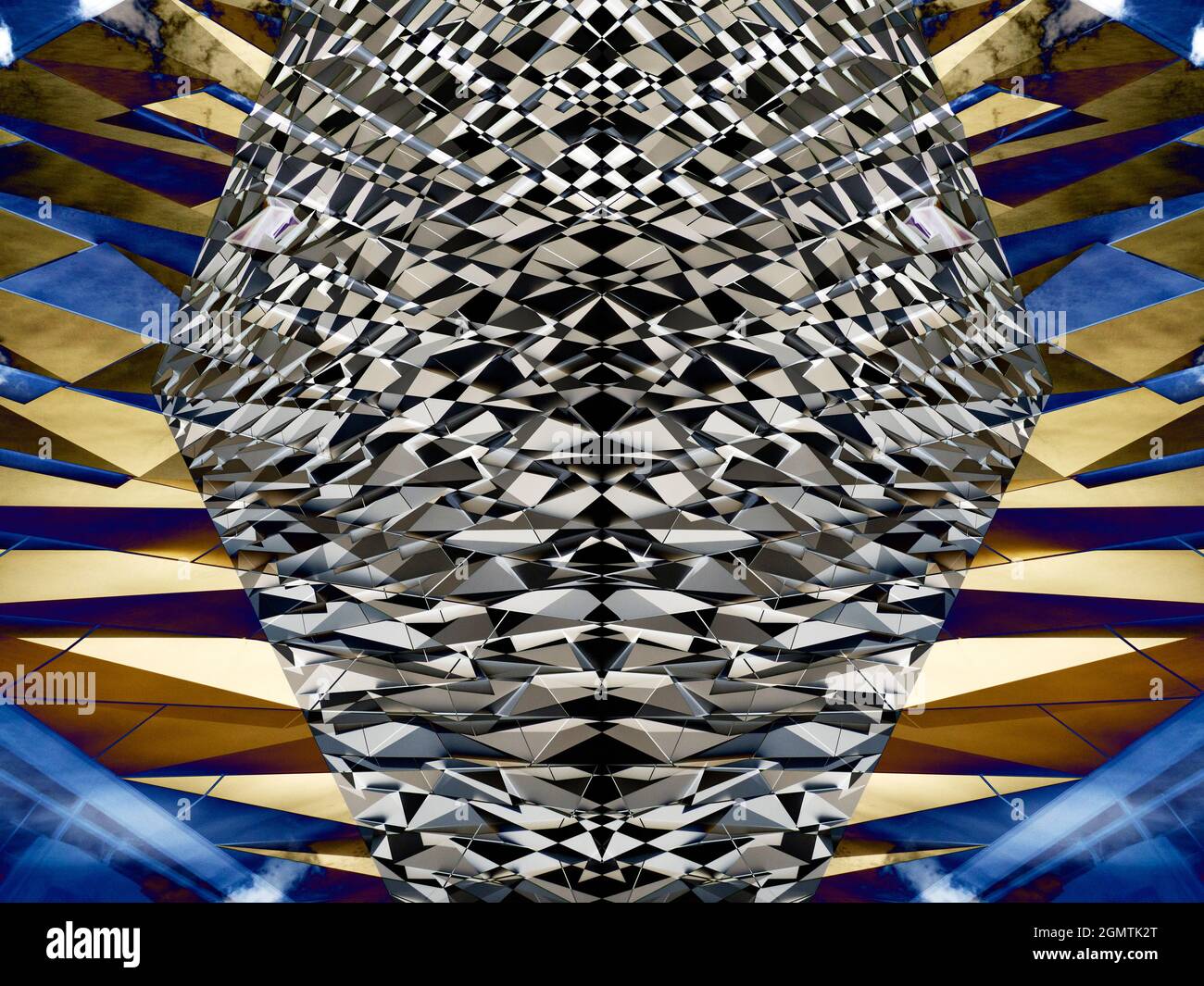Abstract visualisation- Walls of Titanic Belfast Stock Photo - Alamy