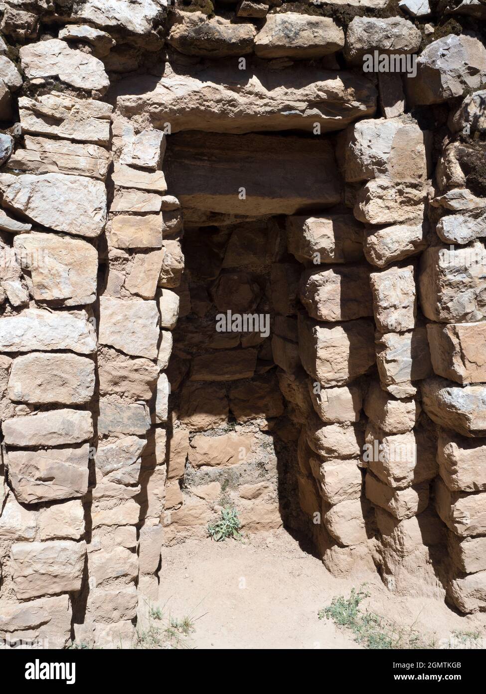 Lake Titicaca, Peru - 18 May 2018; Ancient pre-Columbian ruins at ...