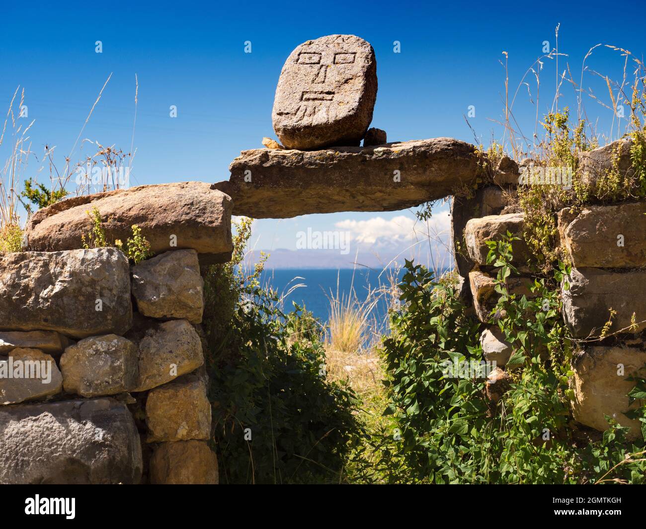 Lake Titicaca, Peru - 18 May 2018; Ancient pre-Columbian ruins at ...