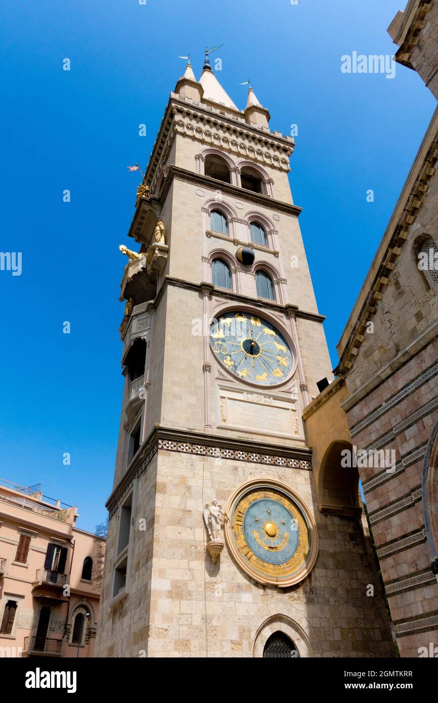 Sicily, Italy - 21 April 2018 Messina's Cathedral, first established ...