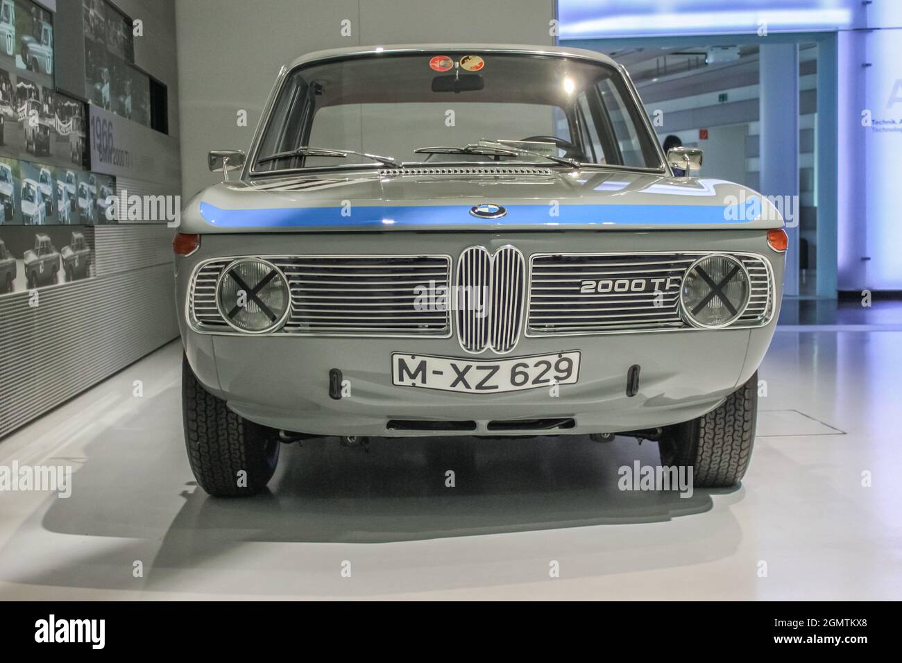 BMW 2000ti, front view. The car was racing in the '60s. BMW Museum ...