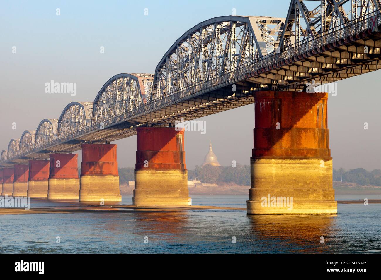 The Ava Bridge is a 16-span cantilever bridge between Ava and Sagaing ...