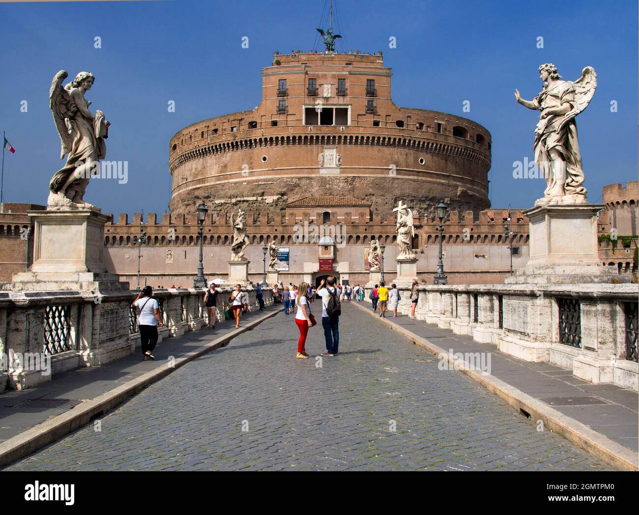 Rome, Italy - October 2014; The Mausoleum of Hadrian, usually now known ...