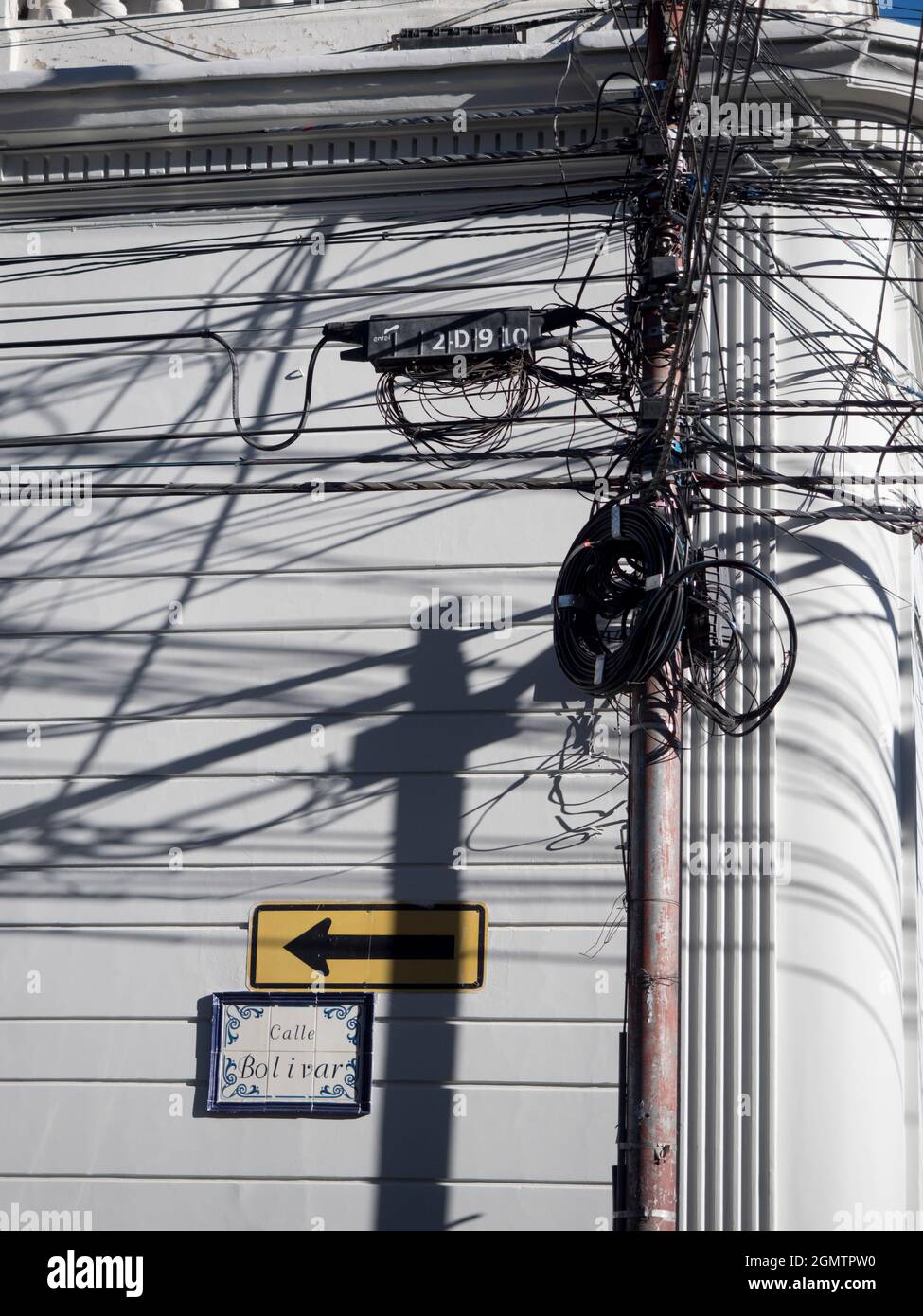 Telephone pole shadow city hi-res stock photography and images - Alamy