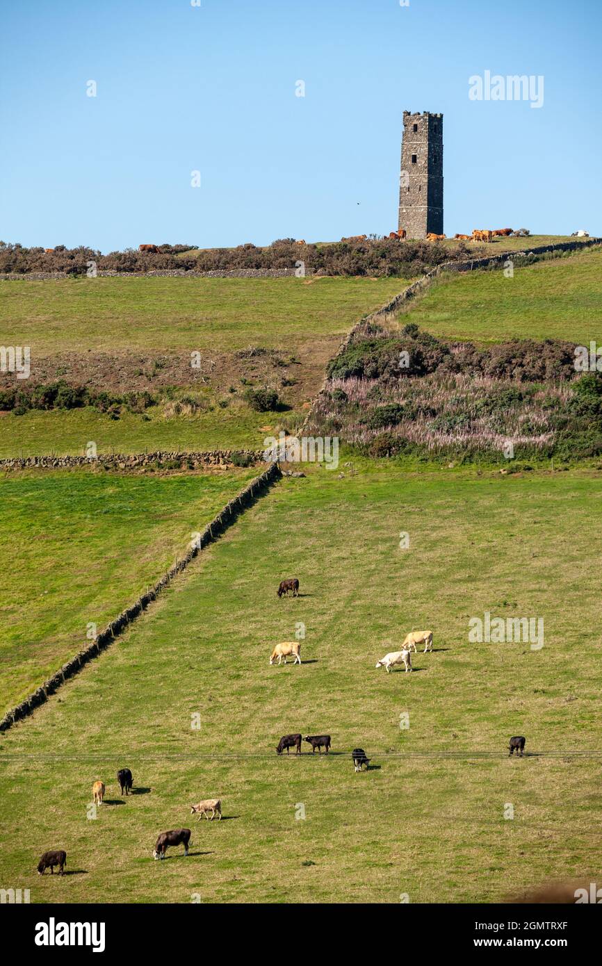 Blythes Tower built in 1812 on top of Redwells Hill seen from the ...
