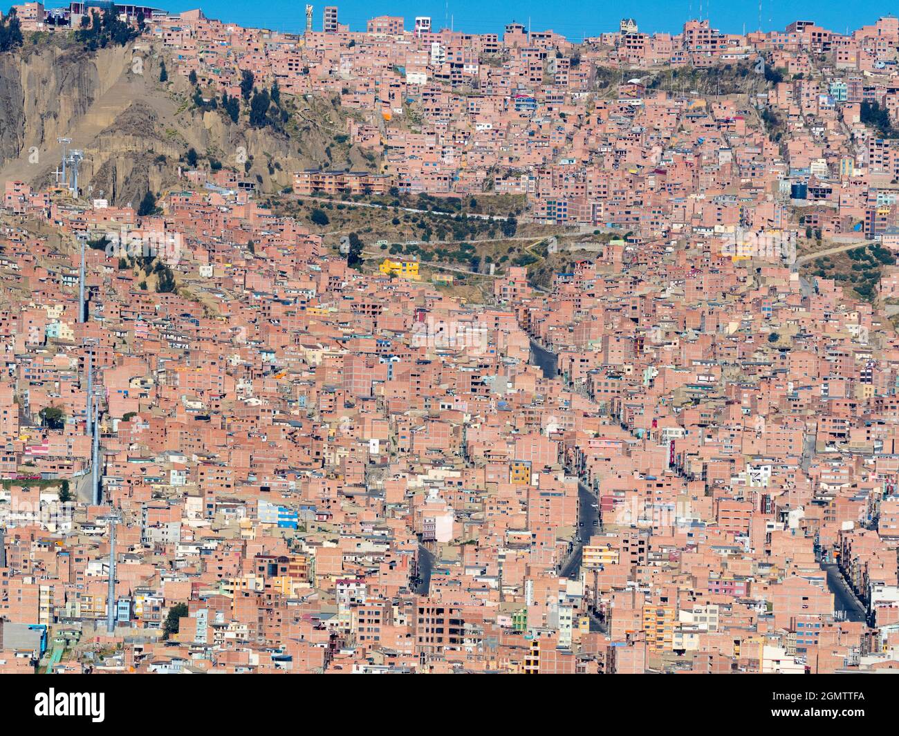 La Paz, Bolivia - 19/20 May 2018 At an elevation of roughly 3,650 m ...
