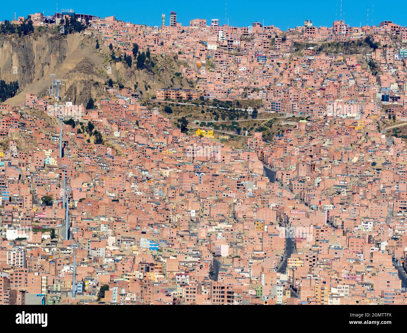La Paz, Bolivia - 19/20 May 2018 At an elevation of roughly 3,650 m ...