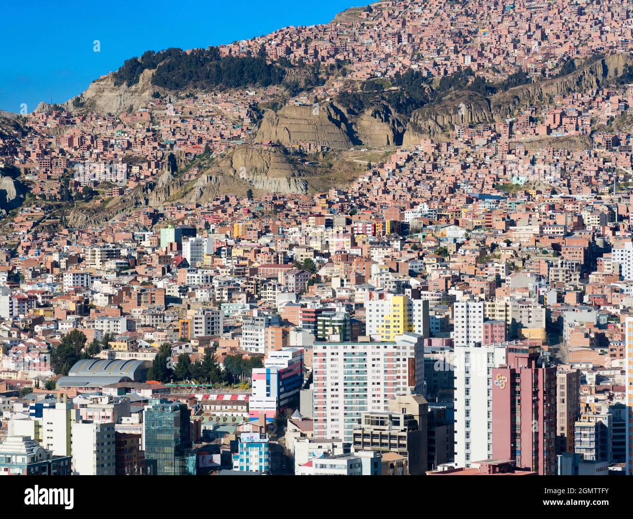 La Paz, Bolivia - 19/20 May 2018 At an elevation of roughly 3,650 m ...