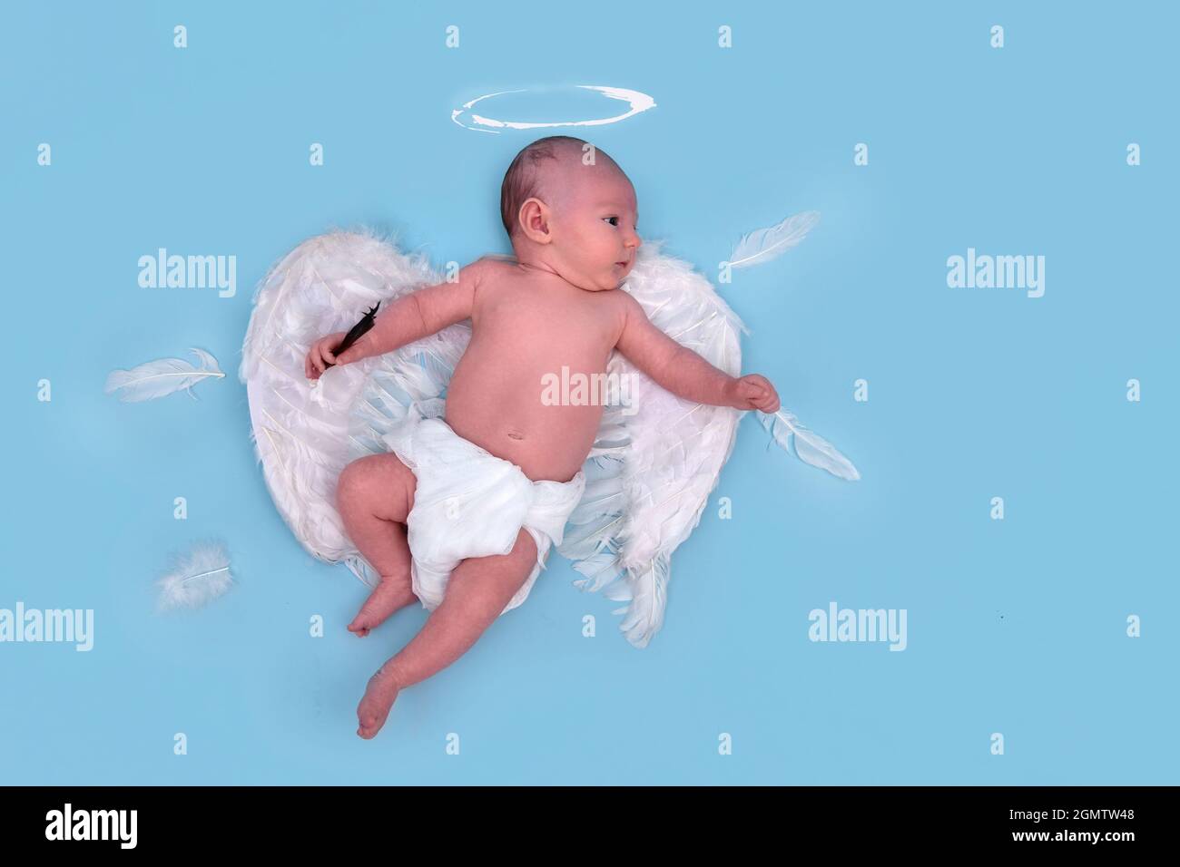 Blue Baby Angel Background