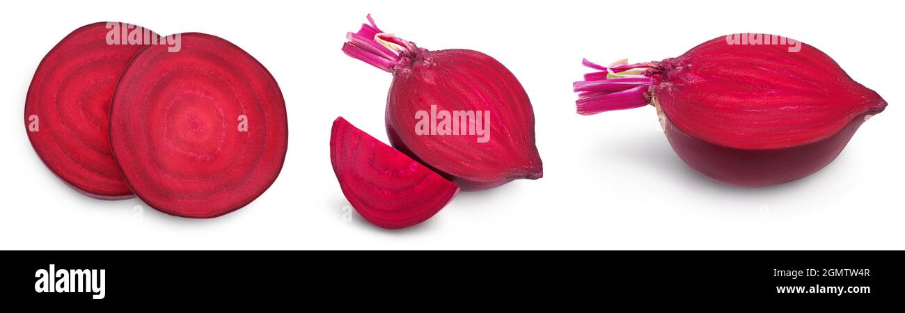 beetroot isolated on white background with full depth of field. Top ...