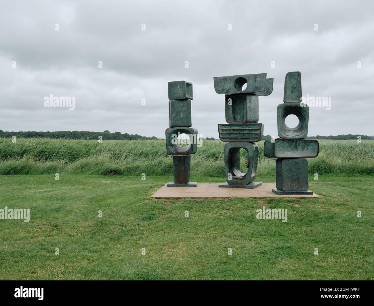 Outdoor art sculptures on display in the grounds of Snape Maltings arts ...