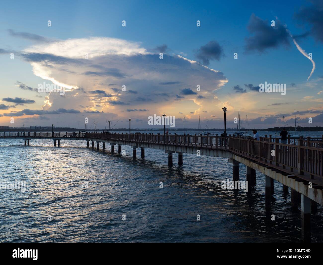 Changi, Singapore - 19 March 2019 The scenic Changi Point boardwalk ...