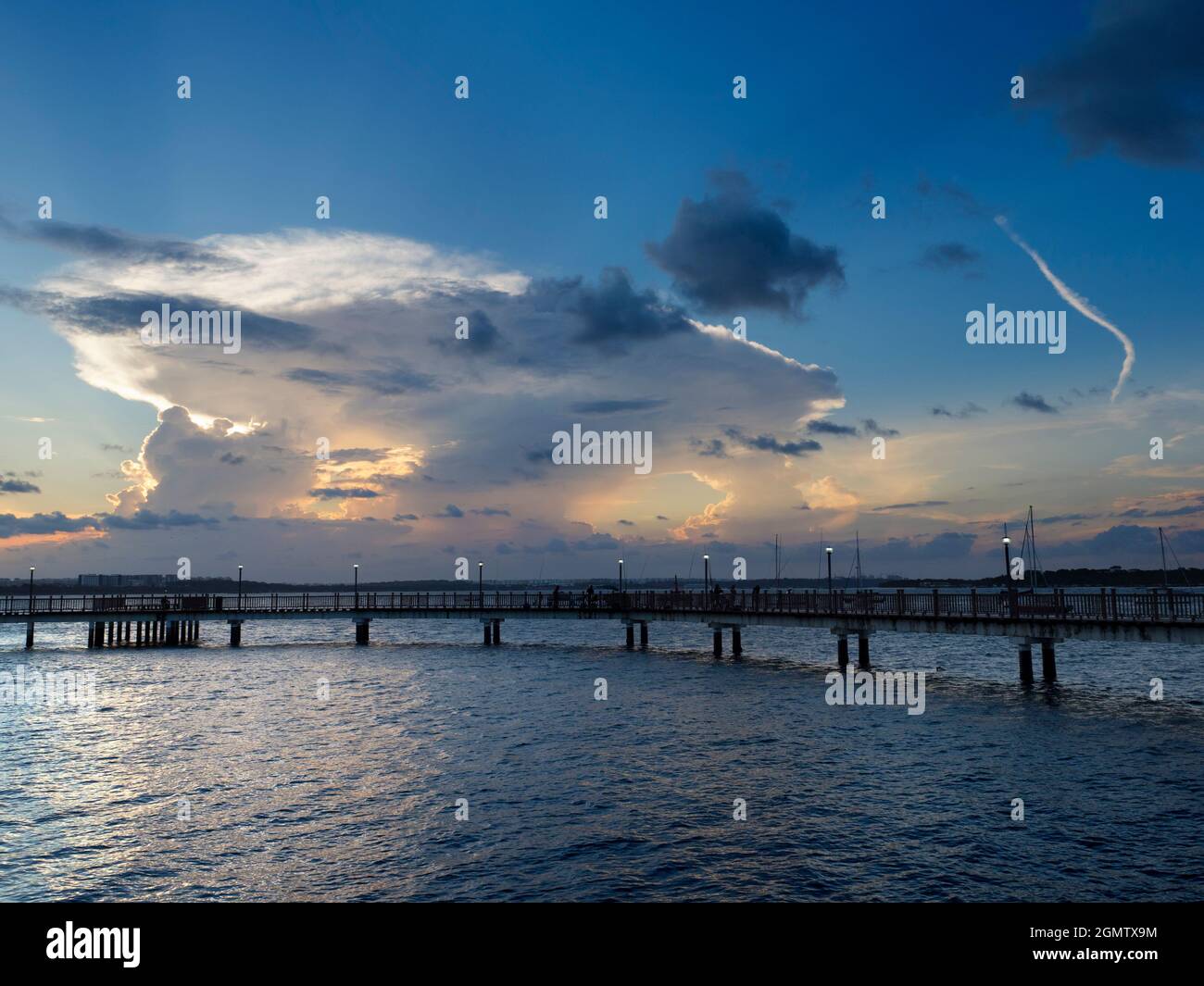 Changi, Singapore - 19 March 2019 The scenic Changi Point boardwalk ...