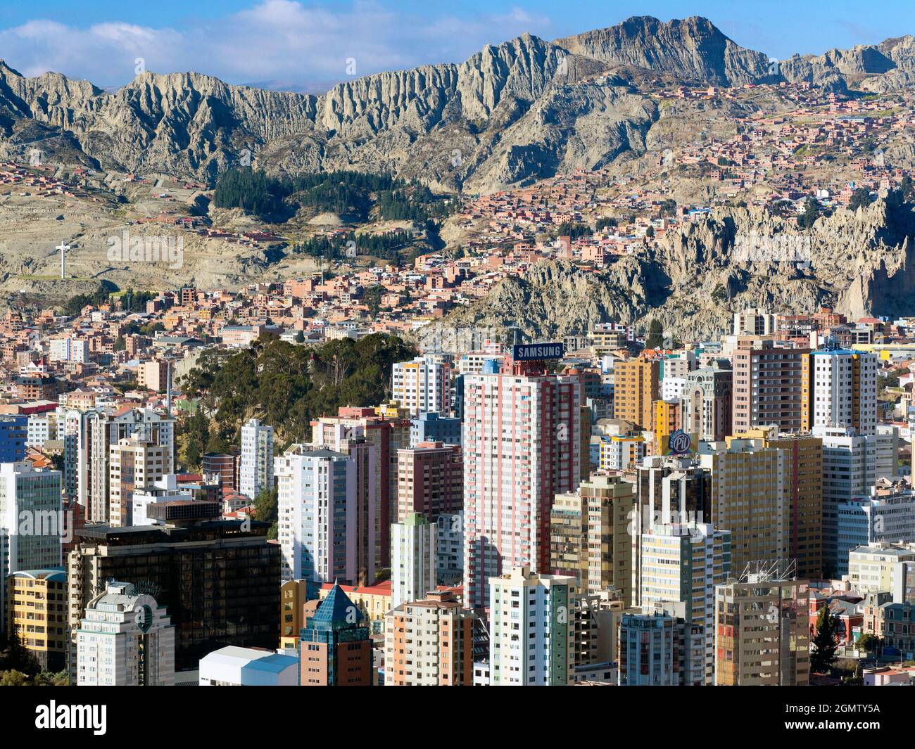 La Paz, Bolivia - 19/20 May 2018 At an elevation of roughly 3,650 m ...