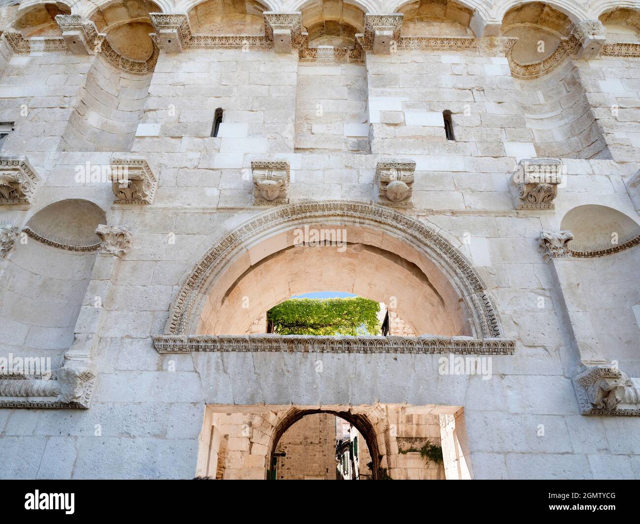 Split, Croatia - 9 June 2016; no people in view. The historic City of ...