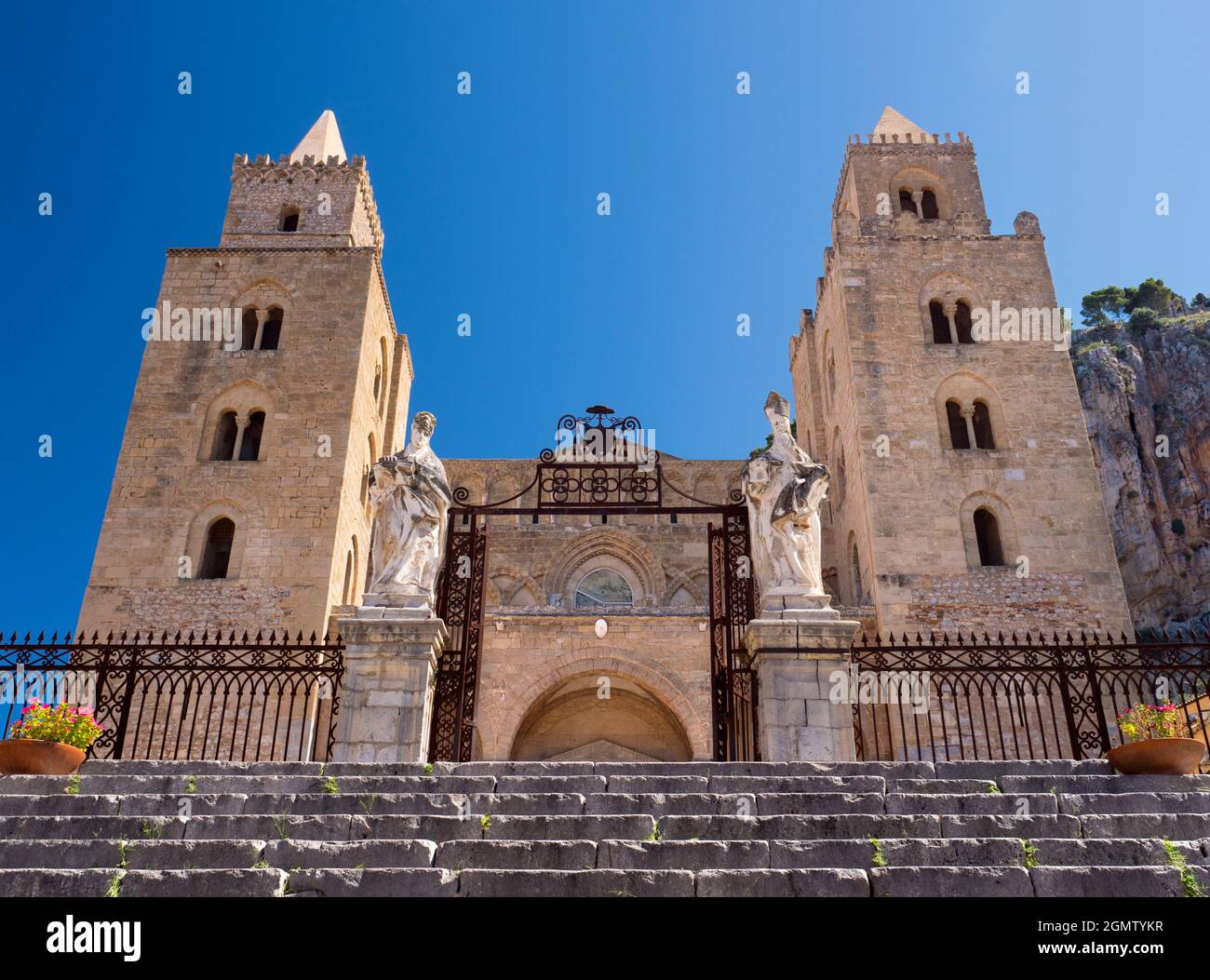 Cefal , Sicily, Italy - 25 September 2019; no people in shot. The ancient Sicilian town of Cefal ...