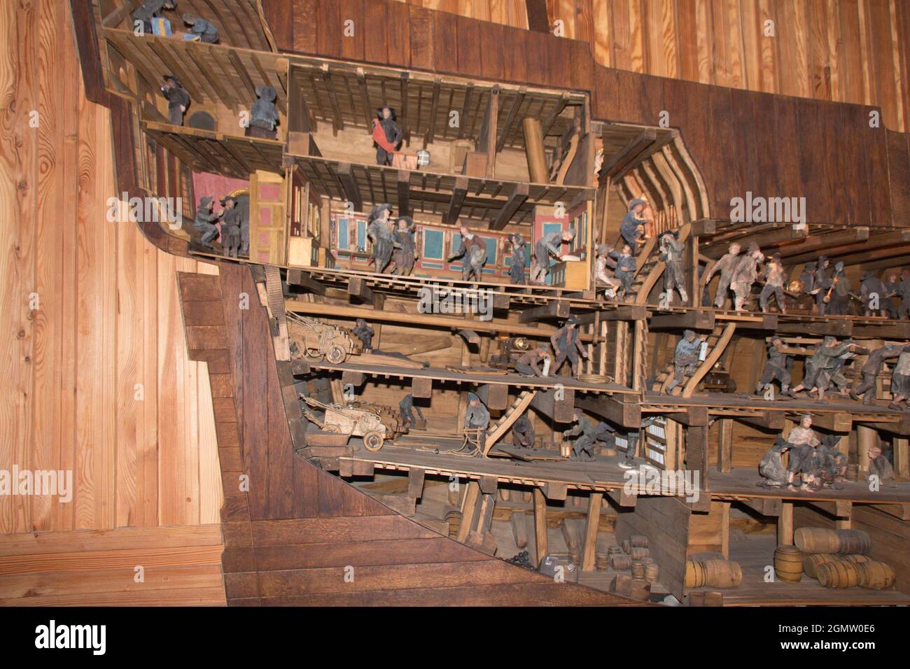 Stockholm, Sweden - December 30 2018: close up of model cross section ...